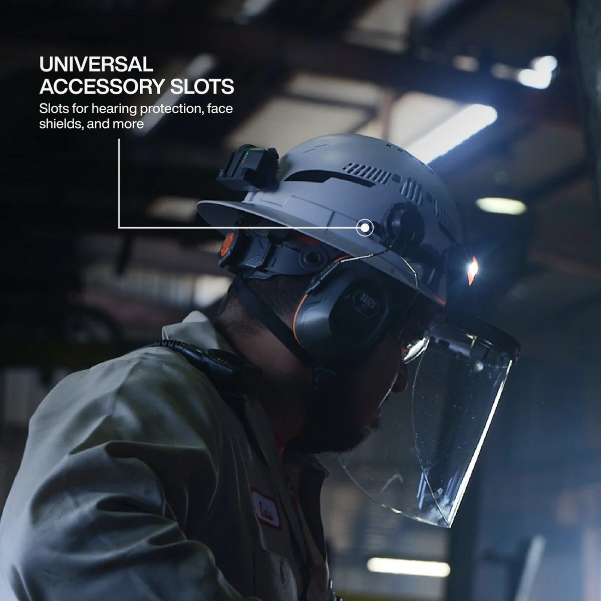 60407T2RL Type 2 Vented Full Brim Hard Hat with Rechargeable Headlamp ...